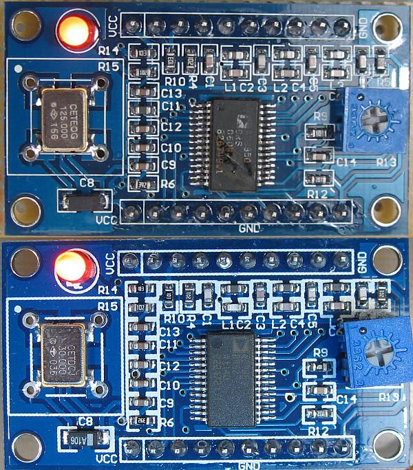 DDS-Generator von 1 Hz - 70 MHz mit einem AD9851