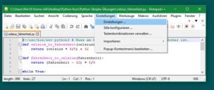 Notepad++ für Python anpassen und Python direkt aus Notepad++ ausführen ...