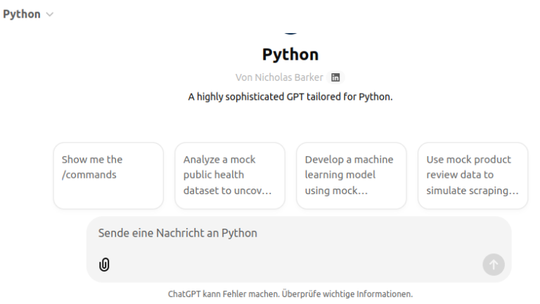 Meine bisherigen Erfahrungen mit ChatGPT bei der Erstellung von Python-Skripten – Volkers ...